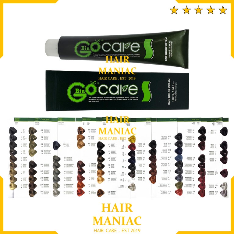 Gocare Go Care Salon Hair Dye Permanent Color Cream 100ML | Shopee ...