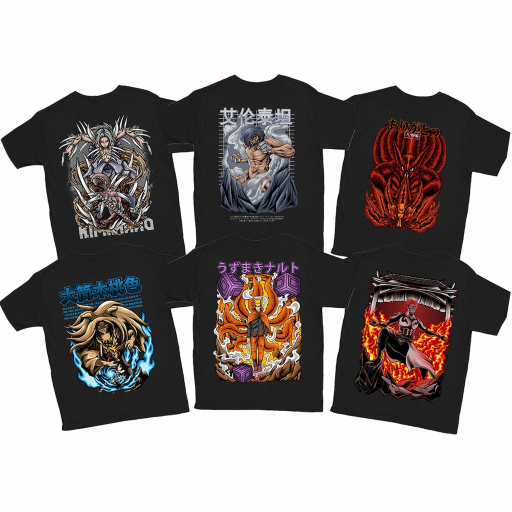 Eren Yeager Attack On Titan AOT Manga Anime T-Shirt Kimimaro Naruto ...