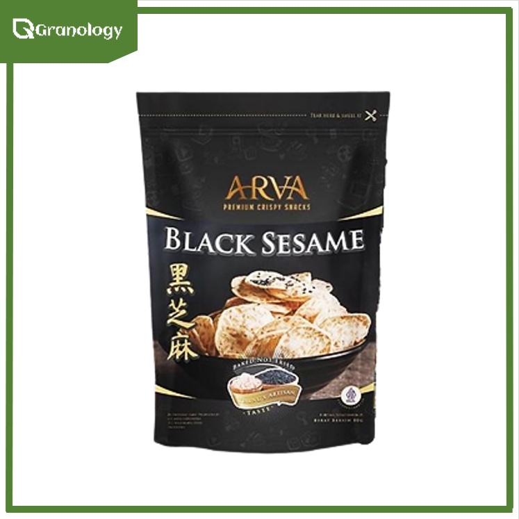 Arva Crispy Tempe/Snack Tempe 80gram - Black Sesame | Shopee Singapore