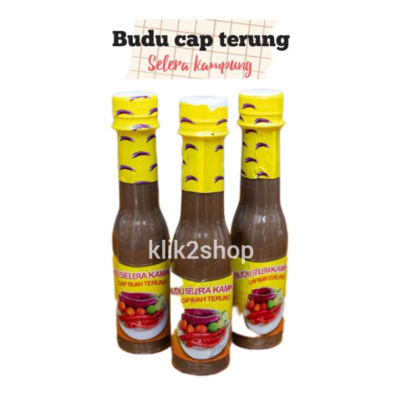 Budu cap eggplant village taste sos starch anchovies. | Shopee Singapore