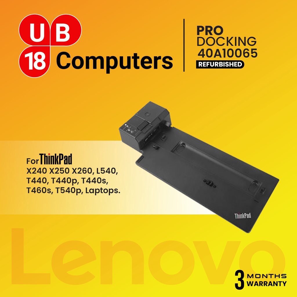 Lenovo 40A10065 Pro Docking for ThinkPad X240/ X250/ X260/ L540/ T440 ...