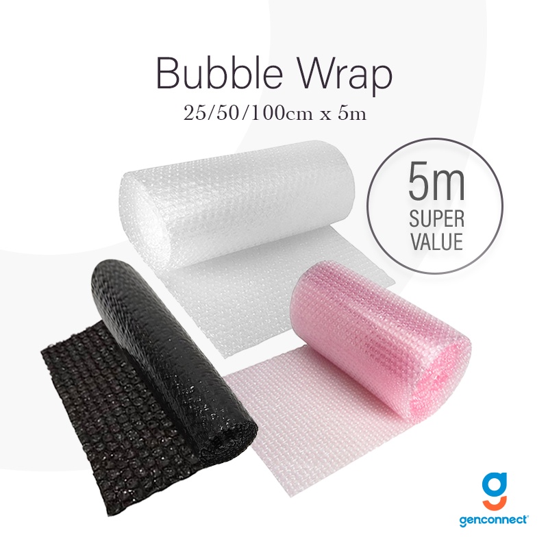 Bubble Cushion Wrap Roll Bubblewrap Polymailer Black Pink Anti Static Fragile Protection ...