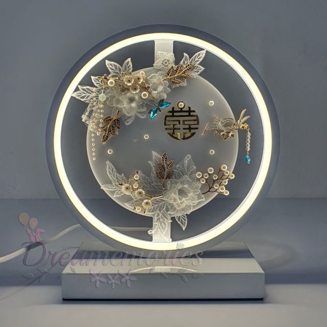 Bird Blue Gems Wedding LED Light Bedroom Table Display Lamp | Shopee ...