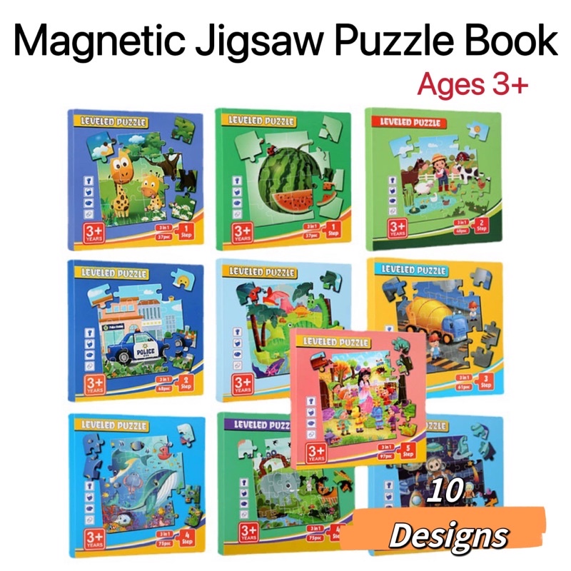 Magnetic Jigsaw Puzzles Foldable Book Early Childhood Education for ...