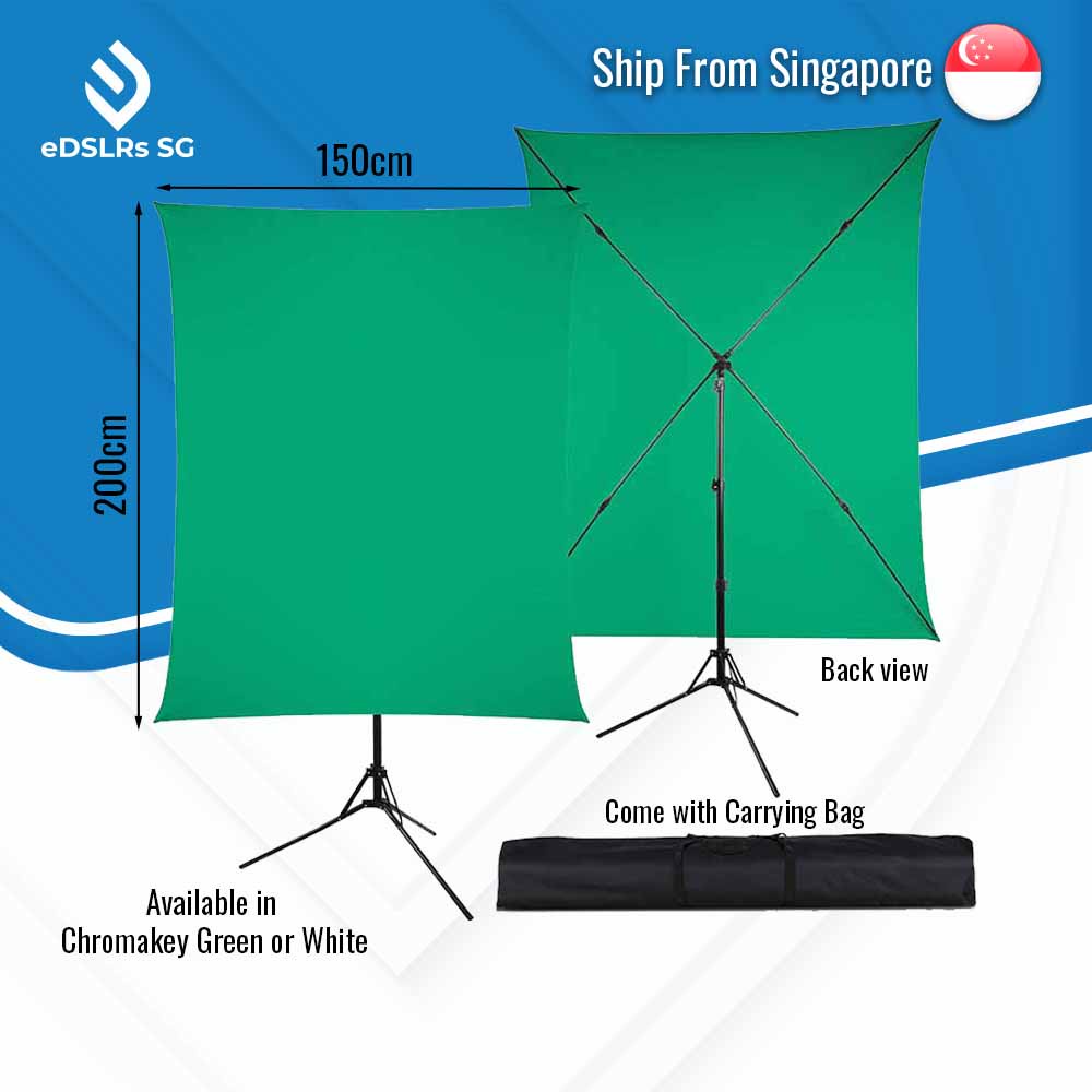 eDSLRs 150x200cm Foldable Flexi-X Portable Chromakey Green Screen ...