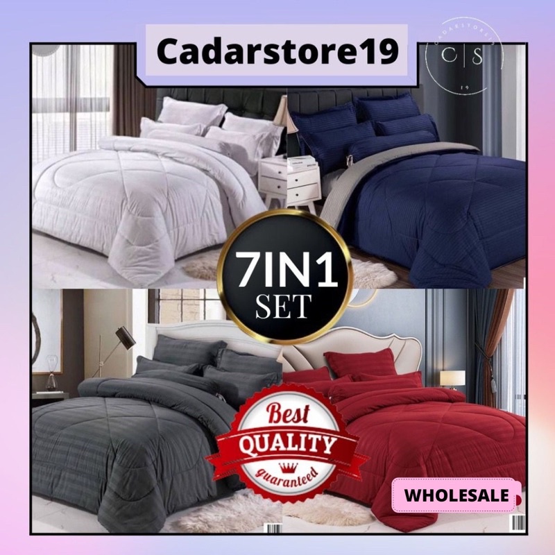 CADAR HOTEL EXCLUSIVE COTTON 7 IN 1 1200TC PREMIUM QUALITY FITTED ...