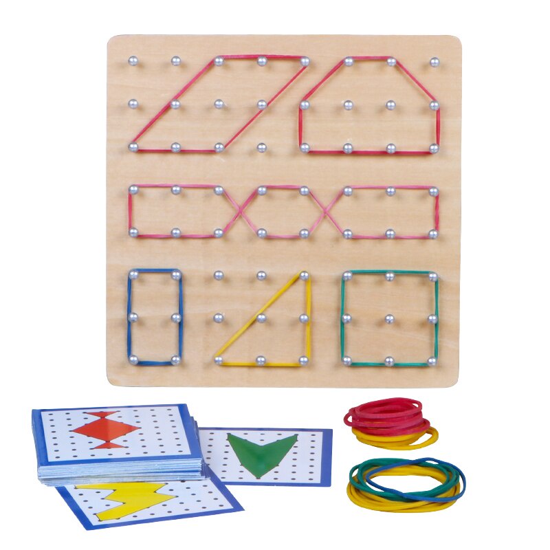 [SG SELLER] Montessori Geometric Nail Board for Preschool Educational ...