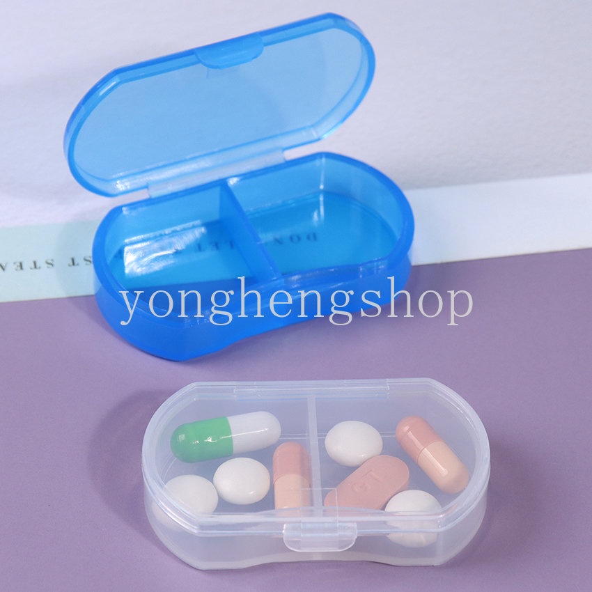 2 Grids Mini Pill Box Travel Portable Drug Medicine Case Pillbox ...