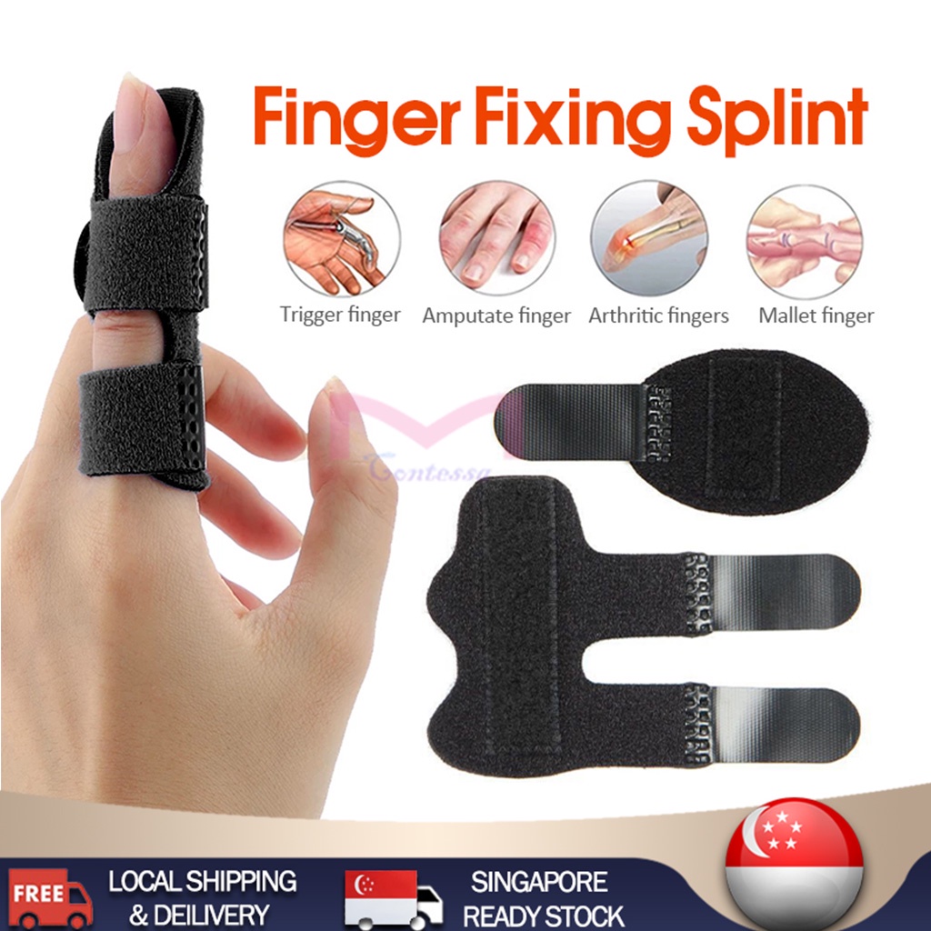Finger Splint Adjustable Corrector Brace Trigger Fracture Fix Arthritis ...