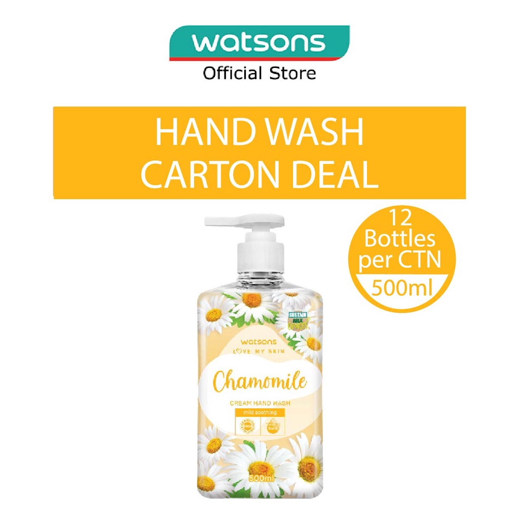 WATSONS Chamomile Cream Hand Wash (Mild Soothing, Dermatologically ...