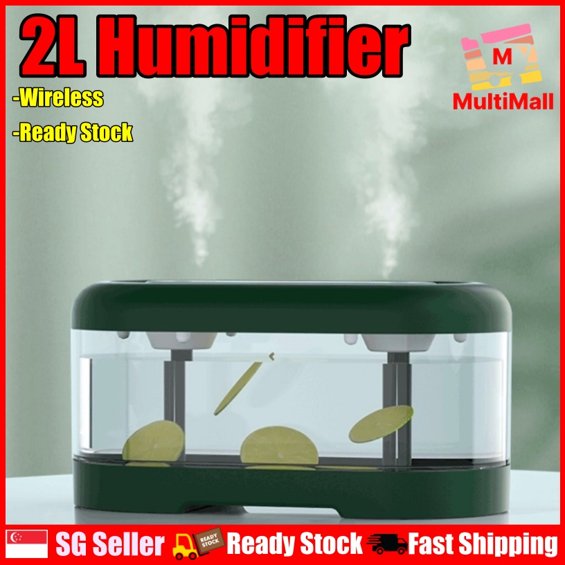 Humidifier 2L Large Capacity Rechargeable USB Air Humidifier Aroma ...
