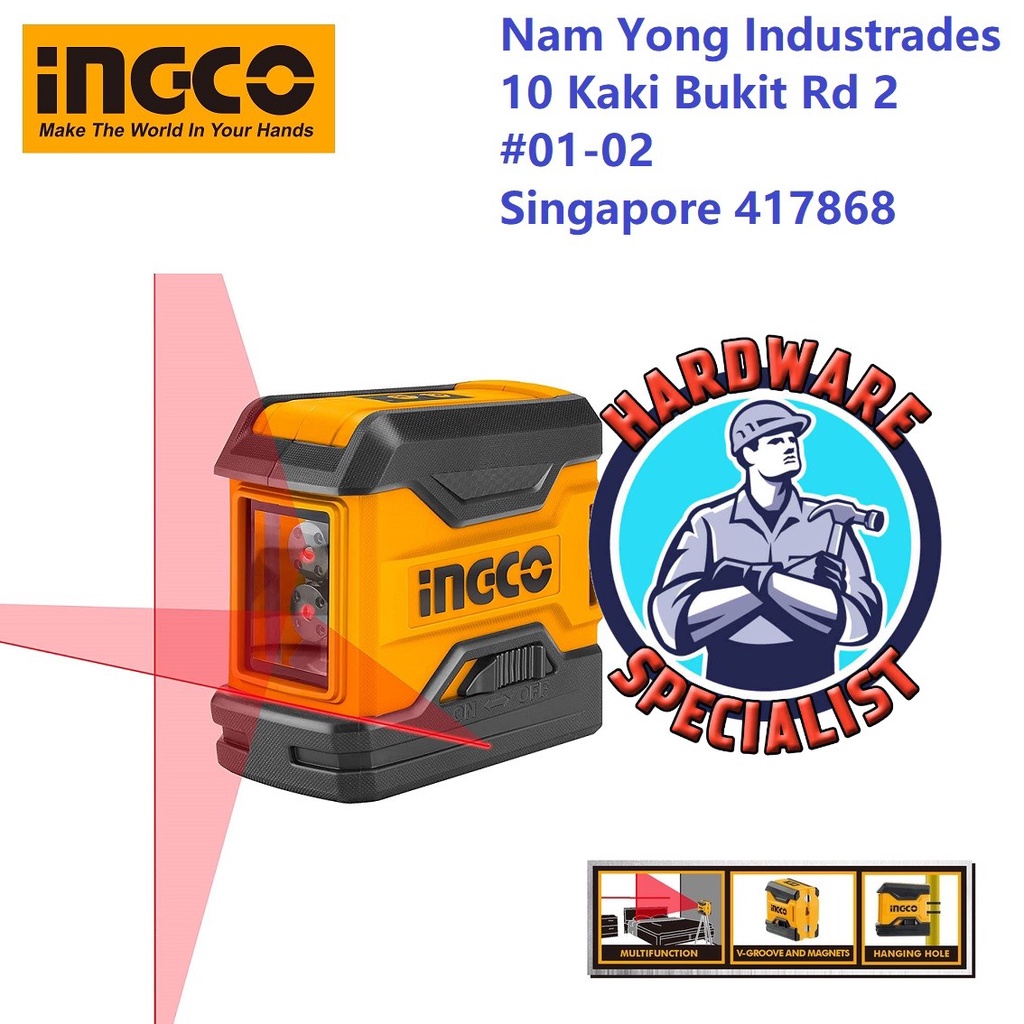 Ingco HLL156508 15m Self Leveling Cross Line Laser Level and HLLT01152 ...