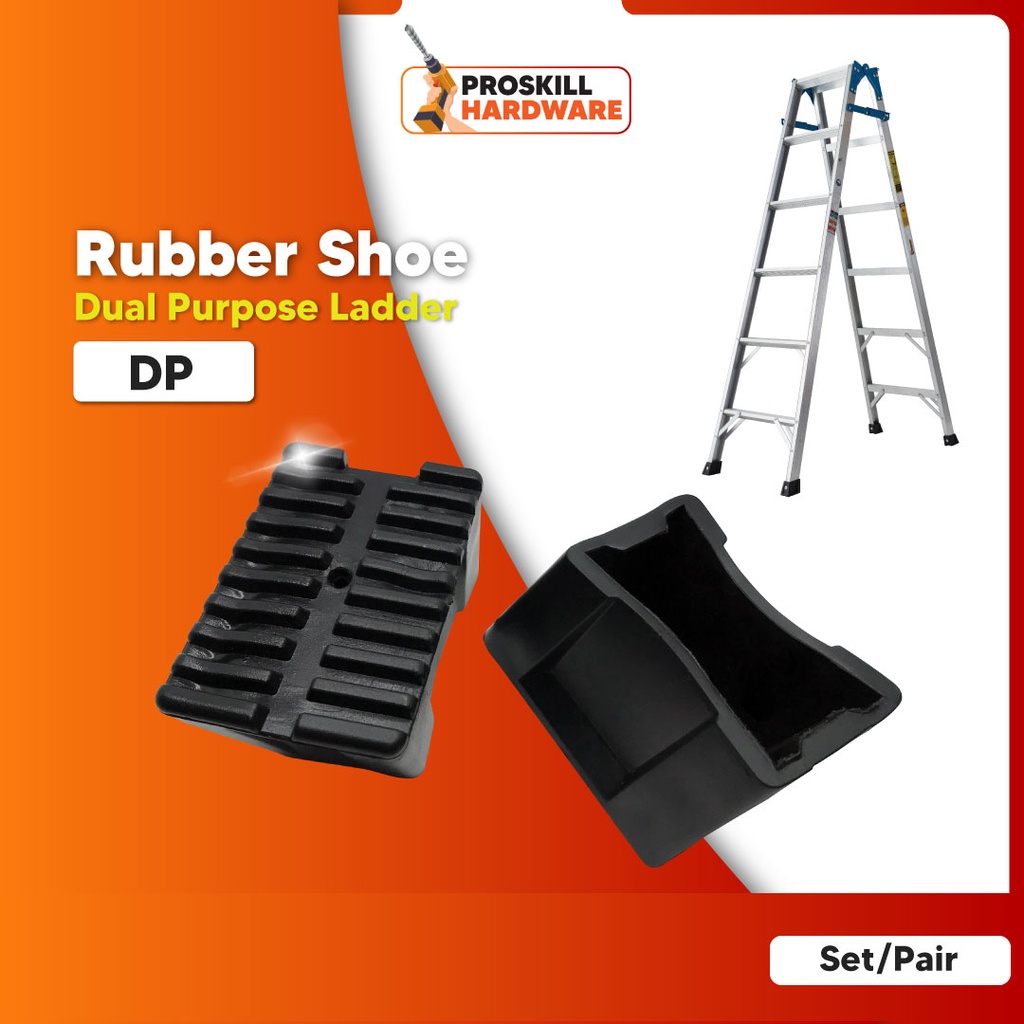 PROSKILL HARDWARE Ladder Rubber Shoes Aluminium Dual Purpose Ladder ...