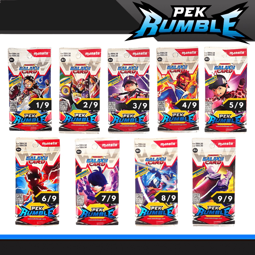 KIDZONE BoBoiBoy Galaxy Card : Pek Rumble (1 pack:6 cards) | Shopee ...