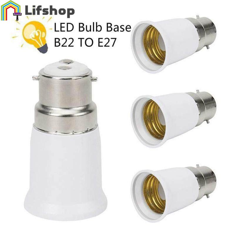 B22 To E27 Lamp Socket LED Bulb Base Adapters/ Lamp Led Light Screw ...