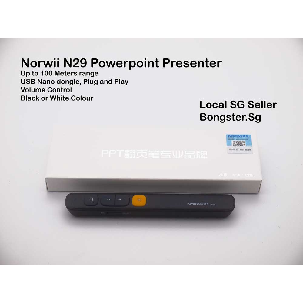 Norwii N29 Wireless powerpoint Presenter long range red laser pointer ...