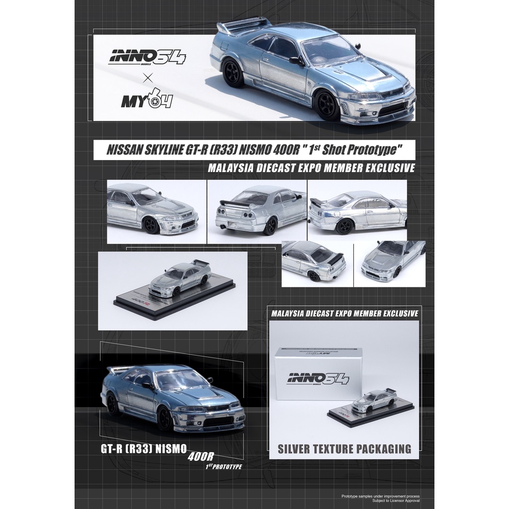 INNO MODELS INNO64 1/64 NISSAN SKYLINE GT-R R33 NISMO 400R FIRST SHOT ...