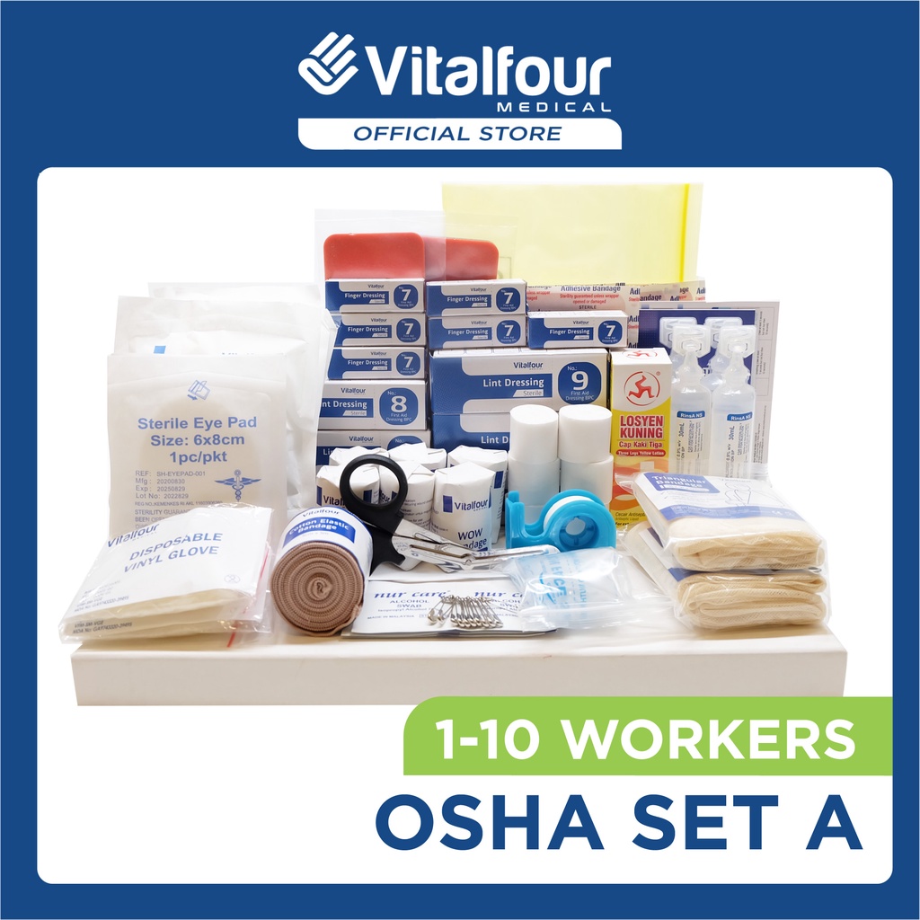 VitalFour Workplace First Aid Kit by DOSH (REFILL SET)(Type: A,B,C ...