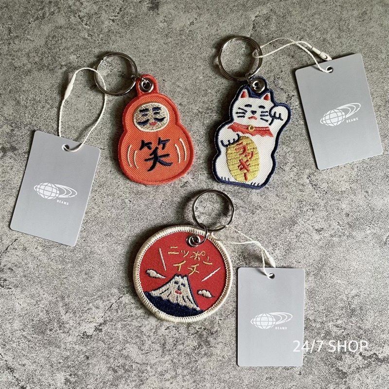 [24/7 SHOP]+JAPAN HIGHTIDE X BEAMS JAPAN Key Ring Embroidered Mount ...