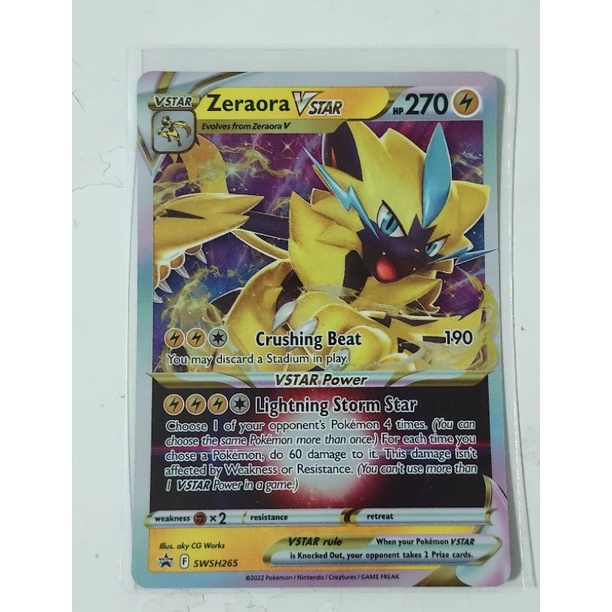 Pokemon swsh265 promo zeraora vstar card | Shopee Singapore
