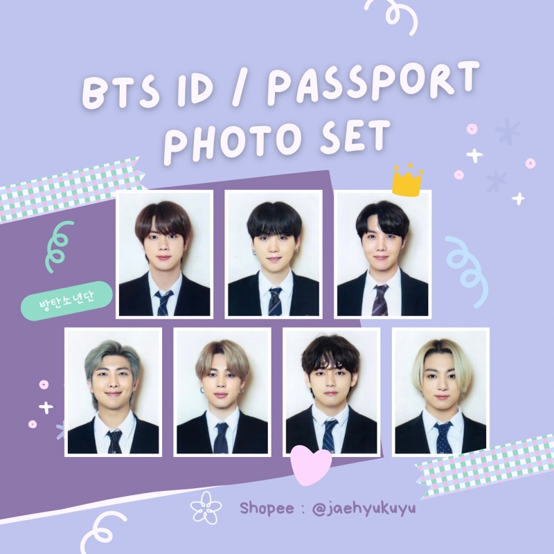 BTS ID Photo Passport Set 7 Members | Shopee Singapore