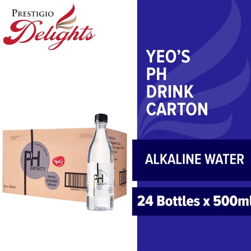 Yeo's Ph Infinity Alkaline Water 500ml Bundle of 24 - Case | Shopee ...