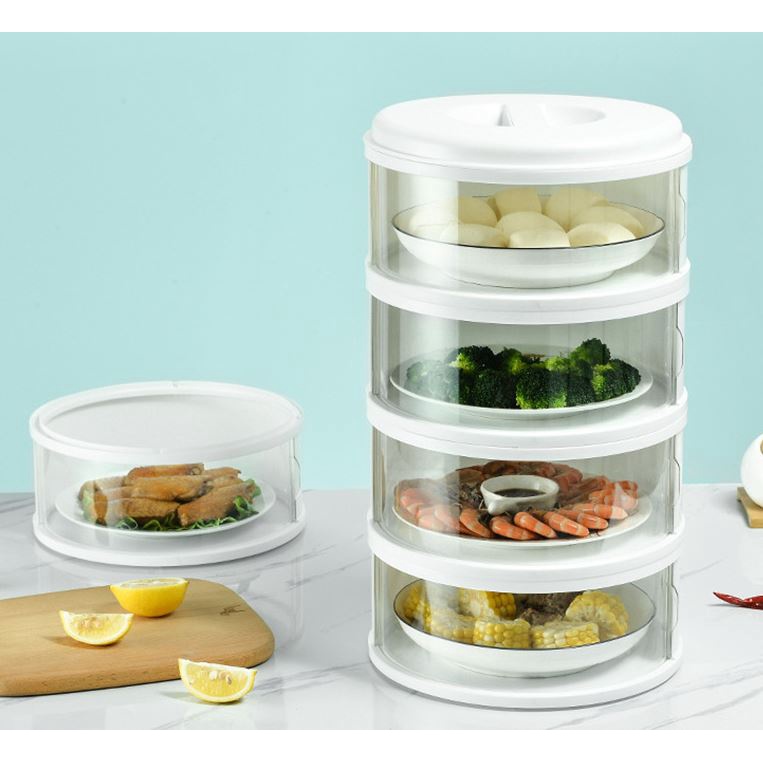 5 Layer Food Cover Sliding Multilayer Food Cover Food Container Kitchen ...
