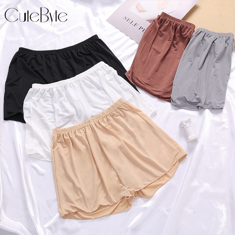 Cute Byte Plus Size Shorts Under Skirt Sexy Lace Anti Chafing Thigh Safety Shorts Female Pants ...