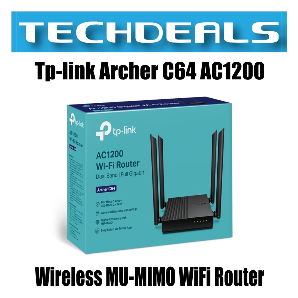 Tp-link Archer C64 AC1200 Wireless MU-MIMO WiFi Router | Shopee Singapore