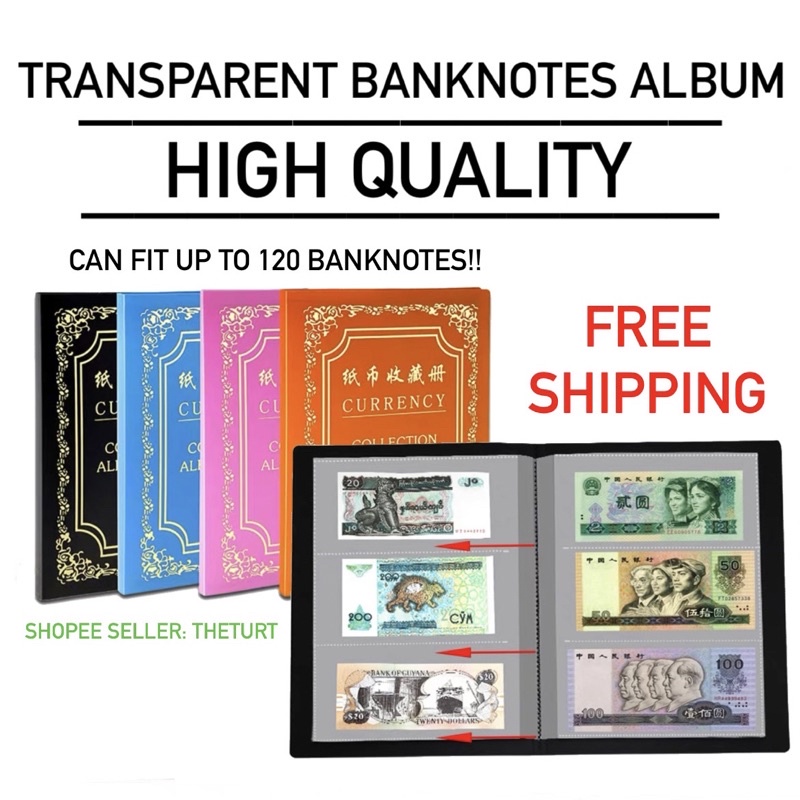 Transparent Banknotes Album High Quality Brand New Protection For Paper ...