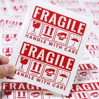 50 Pcs/Pack 5*8cm Fragile Stickers Express Package Fragile Products ...