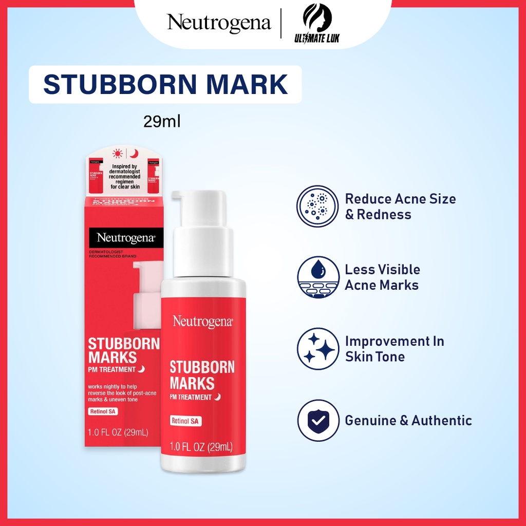 Neutrogena, Stubborn Marks PM Treatment, 1 fl oz (29 ml) | Shopee Singapore