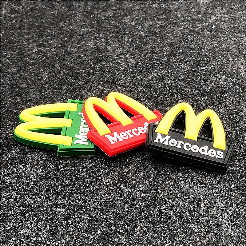 Mercedes Modification McDonald's M Logo Rear Car Badge Anti-Collision ...
