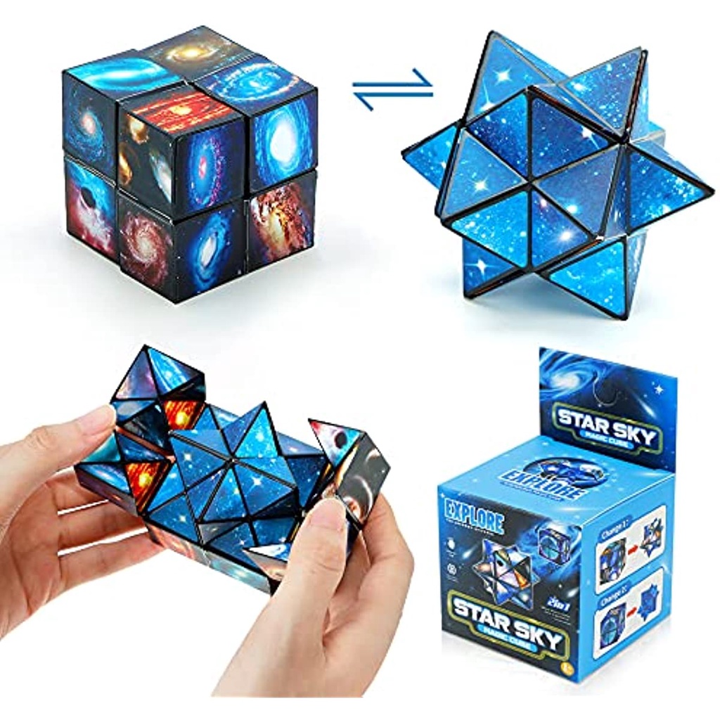 Star Cube Set,2 in 1 Magic Star Cube, 3D Puzzle Cube,Speed Cube ...
