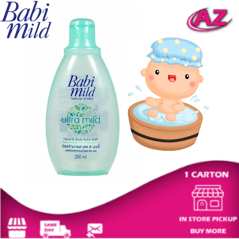 Babi Mild Ultra Mild Bioganik Head and Body Baby Bath 200ml - Choose ...