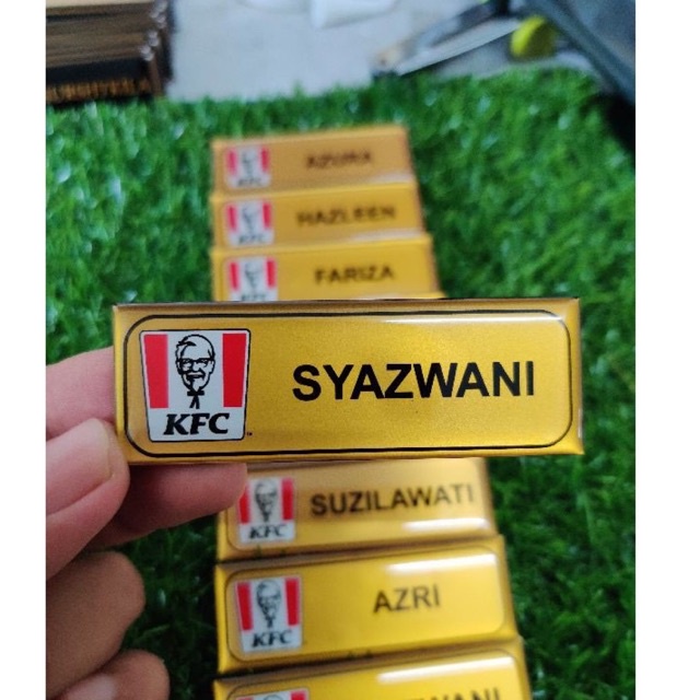 Name Tag KFC Epoxy/Cristal finish epoxy Name tag | Shopee Singapore