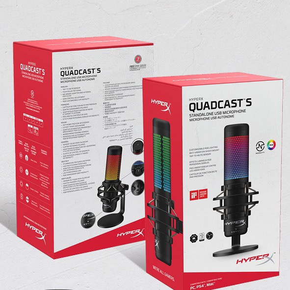 HyperX Quadcast / Quadcast S microphone cable vibrato live broadcast ...