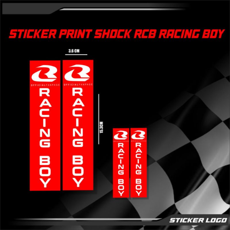 Rcb RACING BOY SHOCK PRINT LOGO STICKER | Shopee Singapore