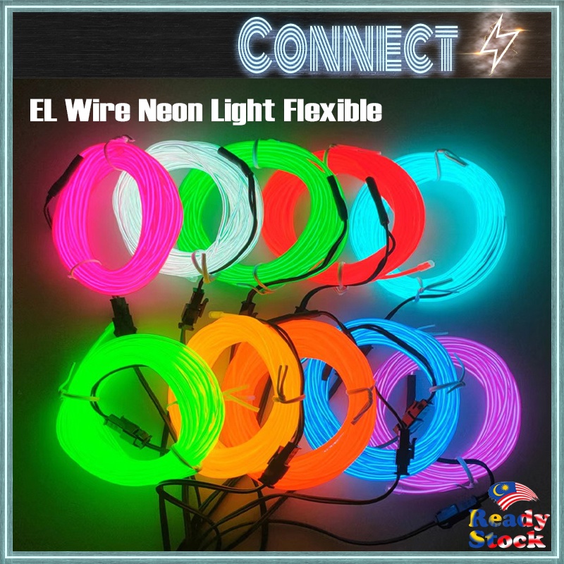 EL Wire 5 Meter Neon Flexible Neon Light Wire | Shopee Singapore