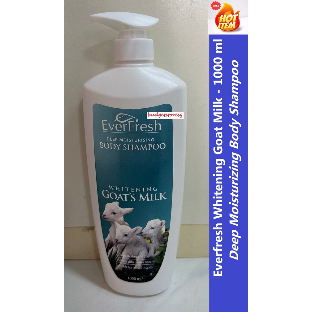 Everfresh Whitening Goat Milk Deep Moisturizer Body Shampoo Pump Type ...