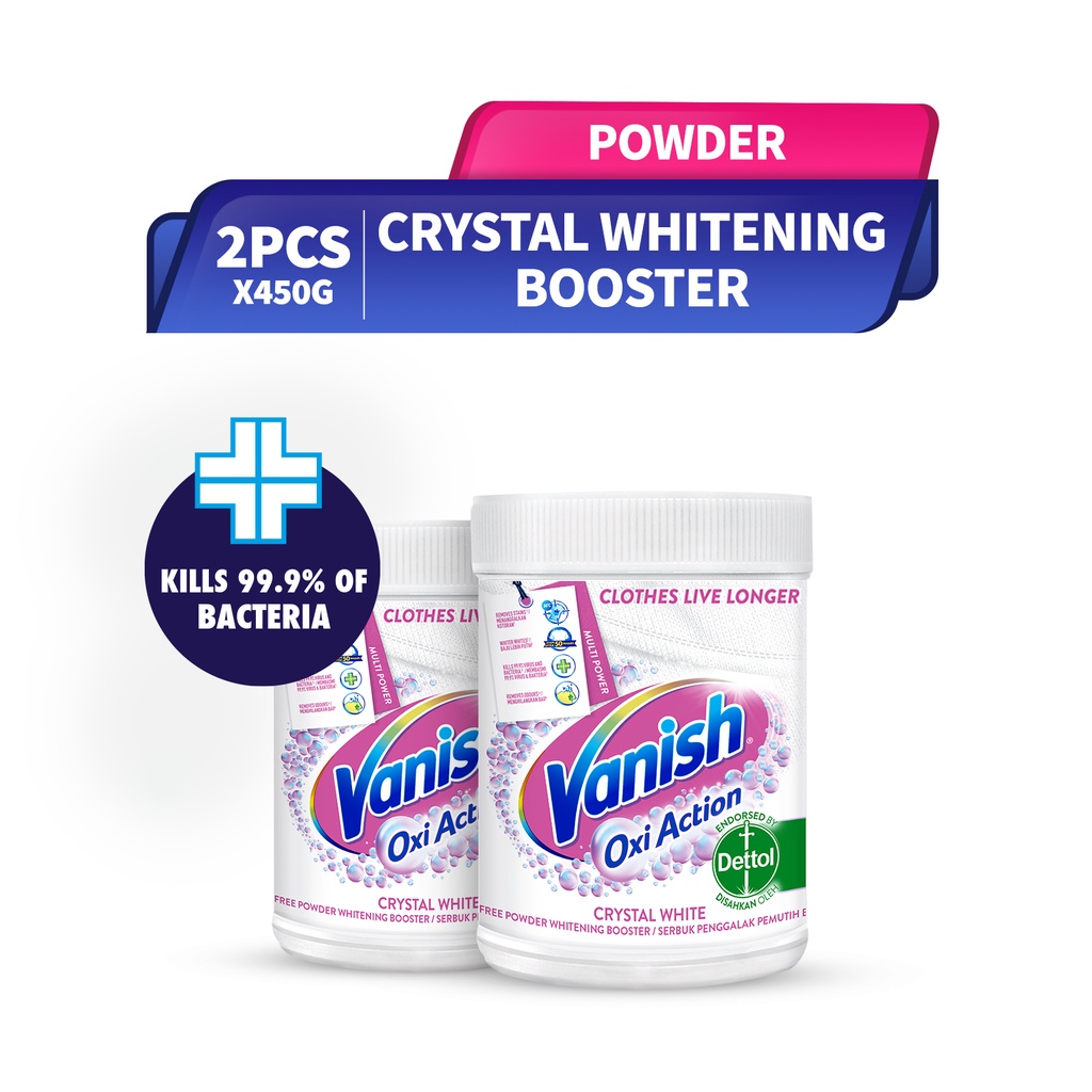 [Bundle of 2] Vanish Power O2 Crystal White Laundry Fabric Stain ...
