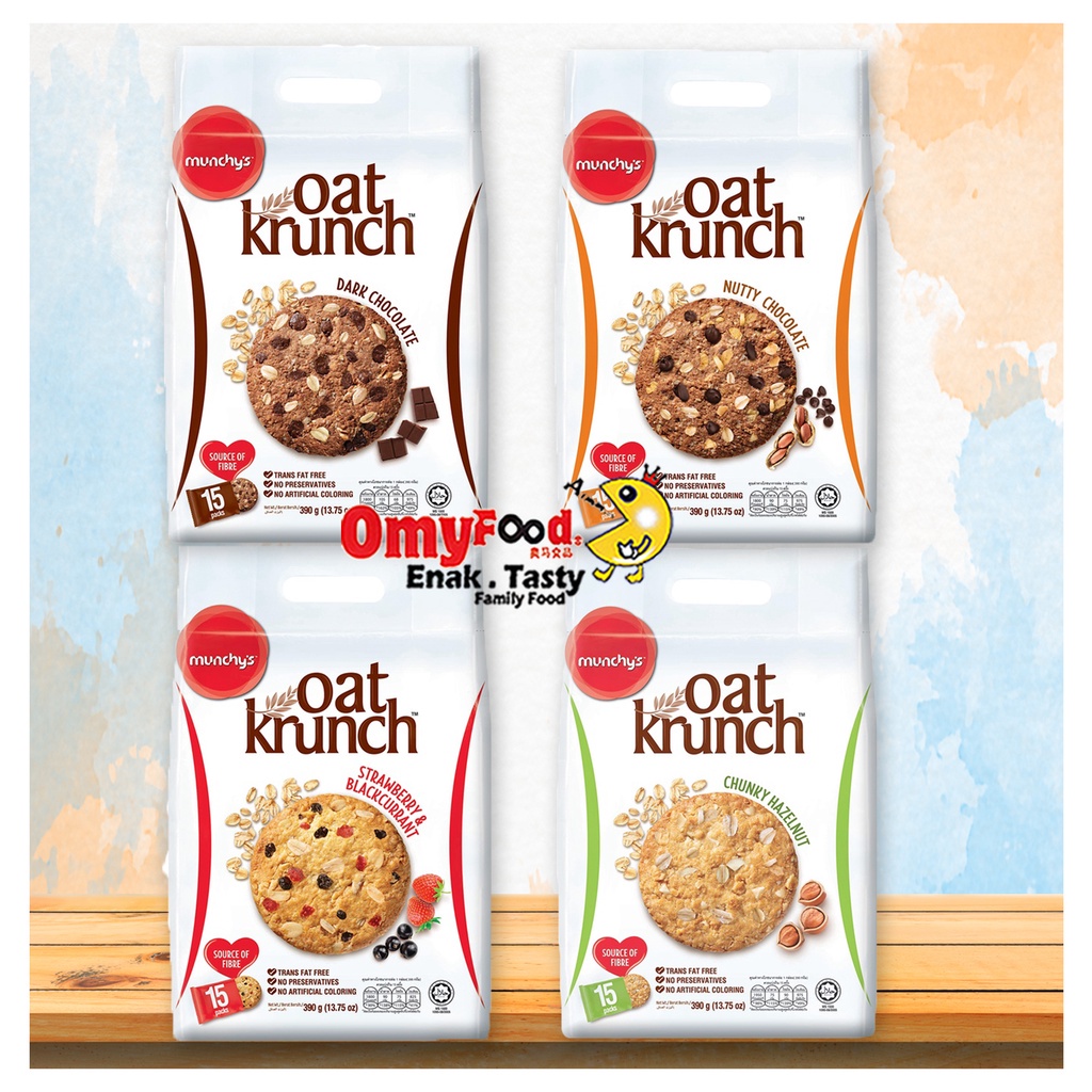 390g x 15packs Munchy's Oat Krunch[Dark Chocolate/Strawberry ...