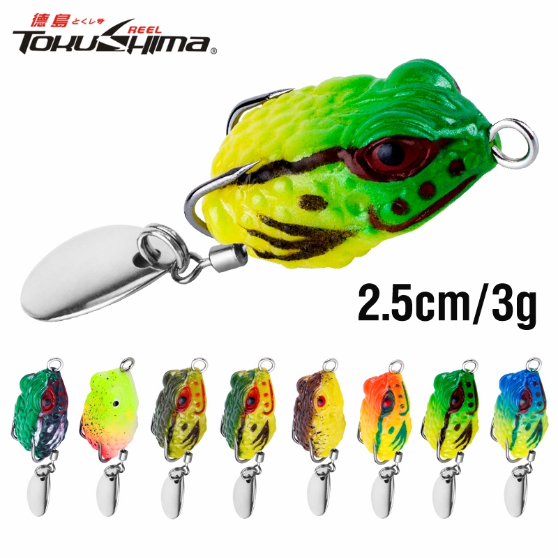 1Pcs 2.5cm/3g Casting Lure Mini Frog Soft Jump Frog Bait 8Colors With ...