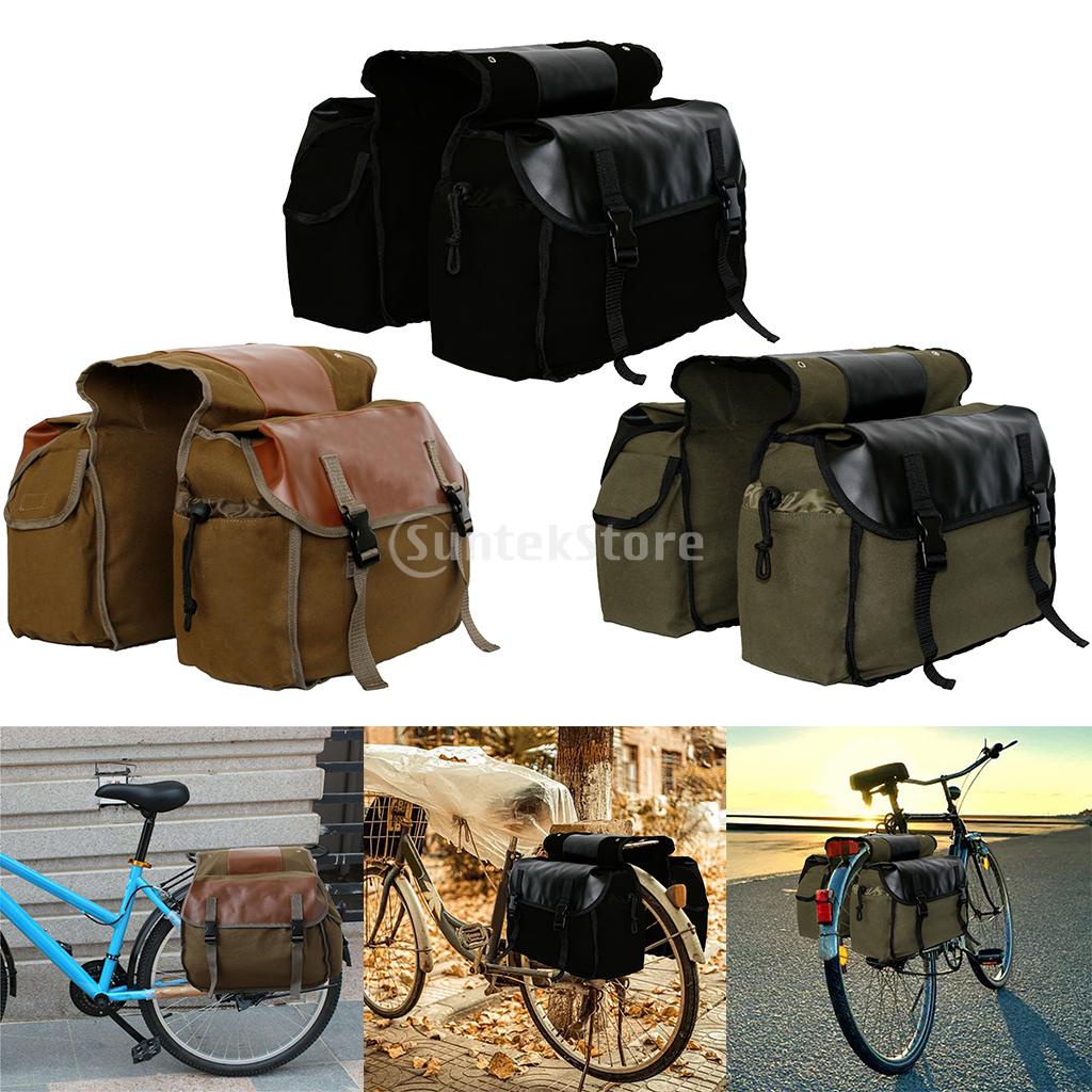 [ Waterproof Bike Double Pannier Bags Large Compartments for | Shopee ...