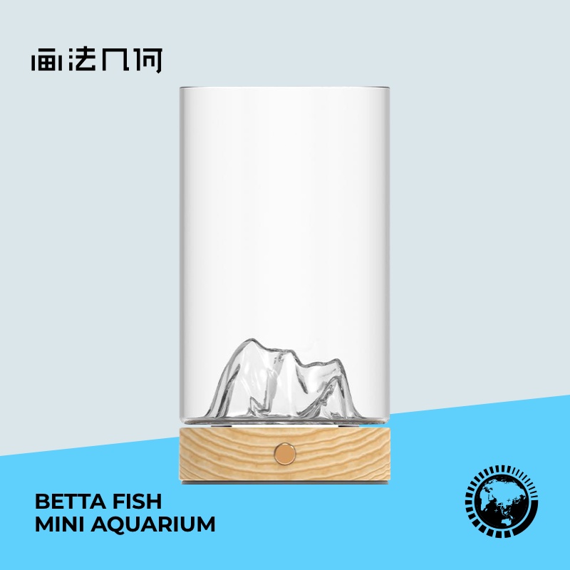 HFJH Momoyoo Betta Fish Mini Aquarium [ Colourful LED Light ...