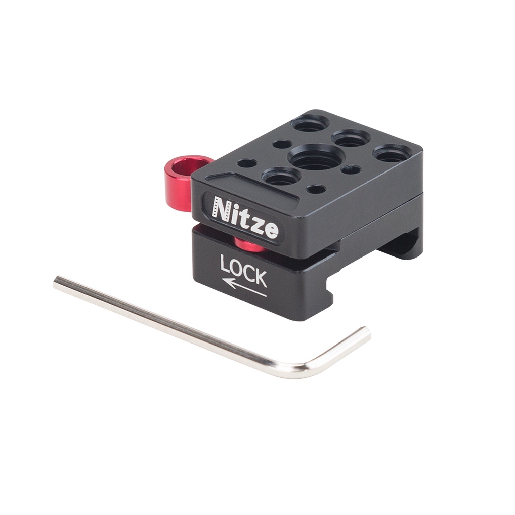Nitze QR NATO Rail Clamp Mount Adapter with 1/4" n 3/8" Threads for ...