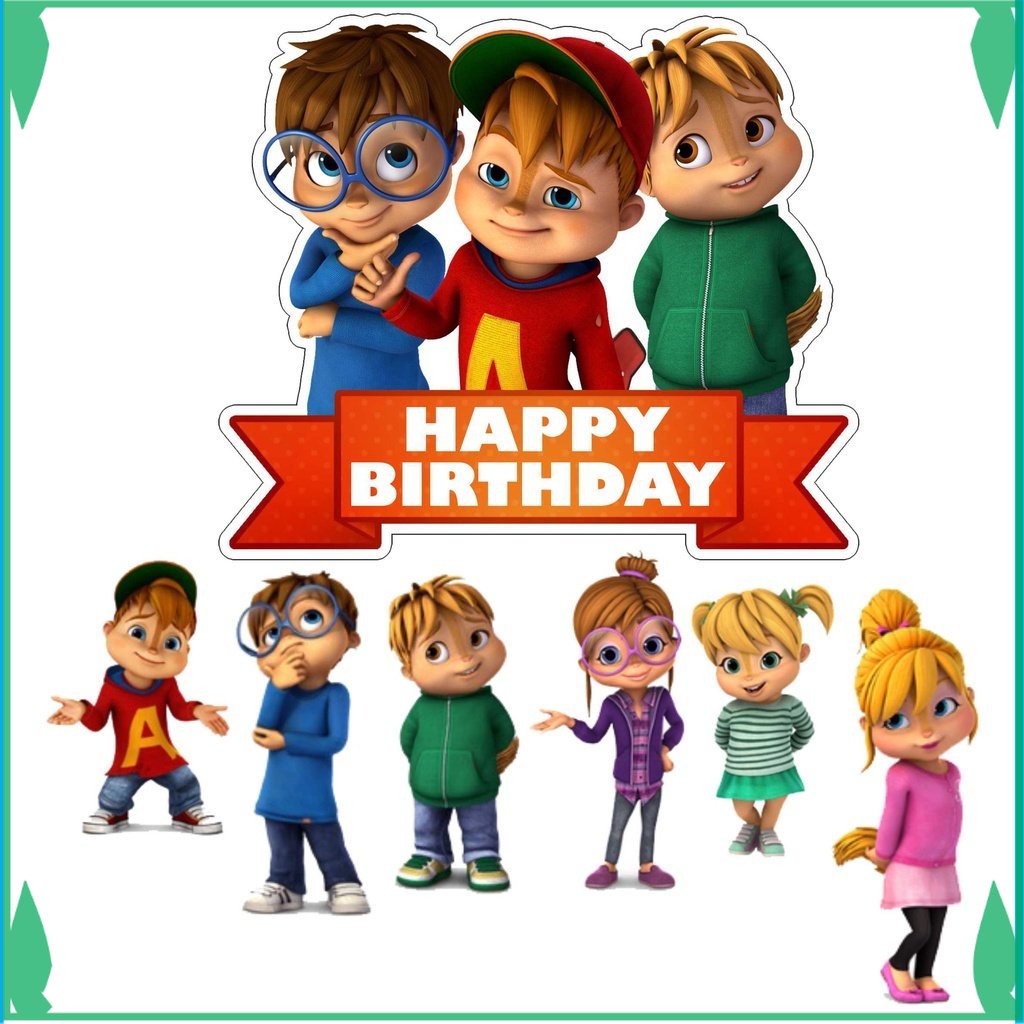 Cake TOPER BIRTHDAY CAKE TOPPER / ALVIN AND THE CHIPMUNK CAKE ...