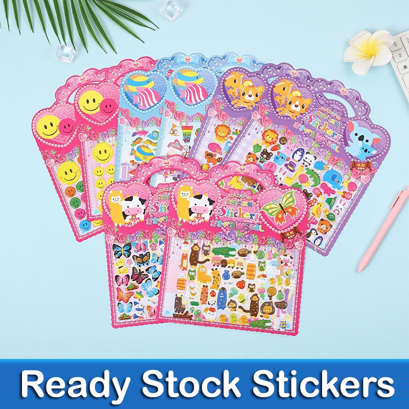 3D Gold Foil Children Kids Cartoon Stickers Kids Goodie Bag Gifts ...