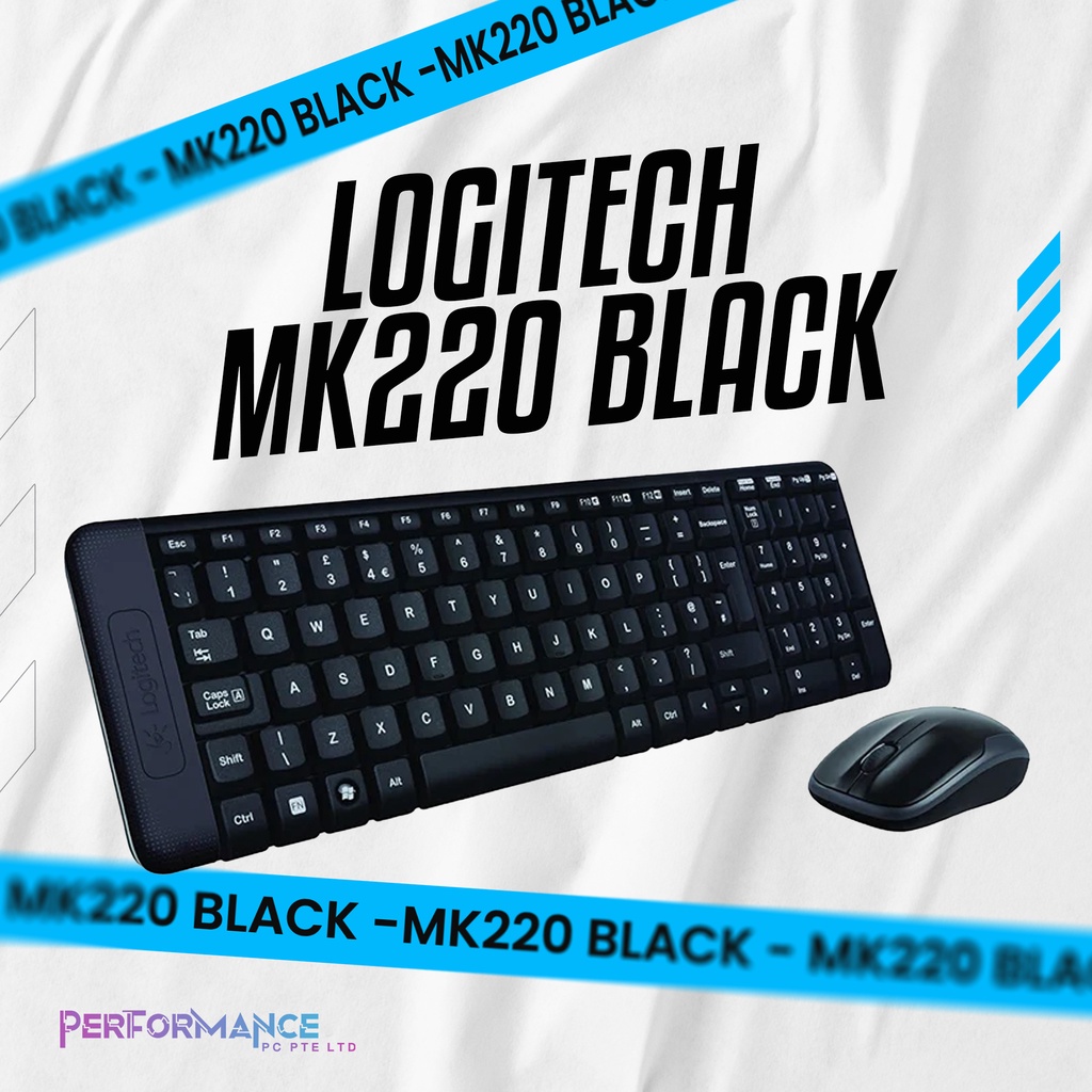 Logitech Mk220 Mk 220 Combo Set Wireless Keyboard Mouse Compact 1 Year