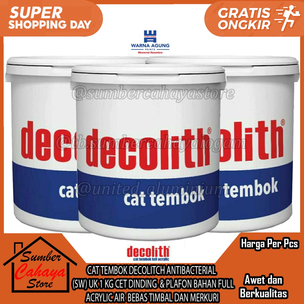DECOLITCH ANTIBACTERIAL WALL PAINT (TILE) UK 1 KG WALL & CEILING CET ...
